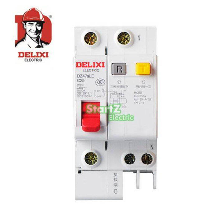 DELIXI DZ47sLE Circuit Breaker 1P+N RCBO RCD 6A 10A 16A 20A 25A 32A 40A 50A 63A | Lazada