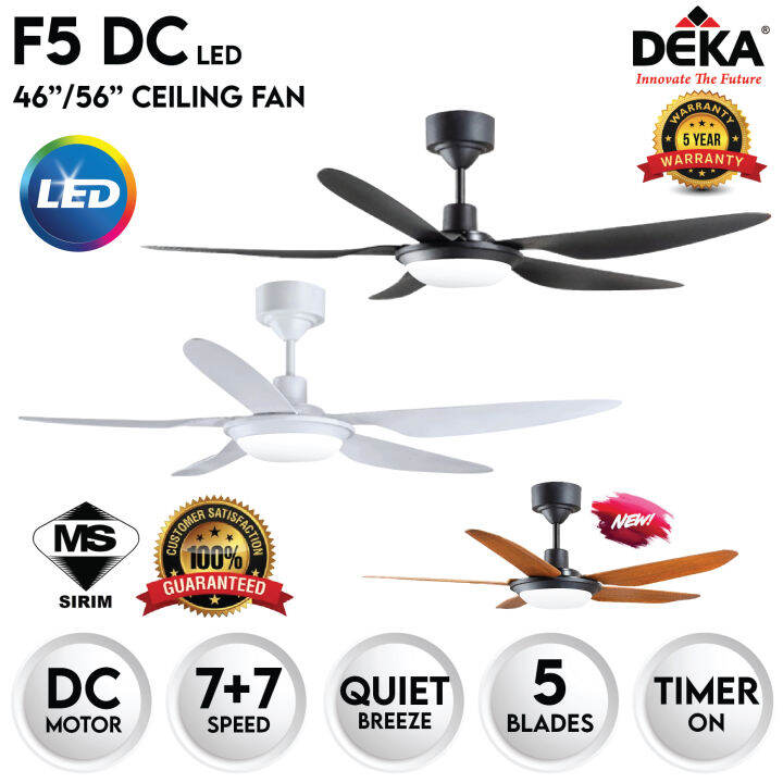 DEKA KRONOS F5DC LED 7 SPEED CEILING FAN 56” WITH REMOTE CONTROL | Lazada