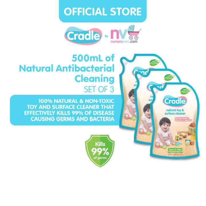 Cradle Natural Toy & Surface Cleaner (x3) - All purpose disinfecting ...