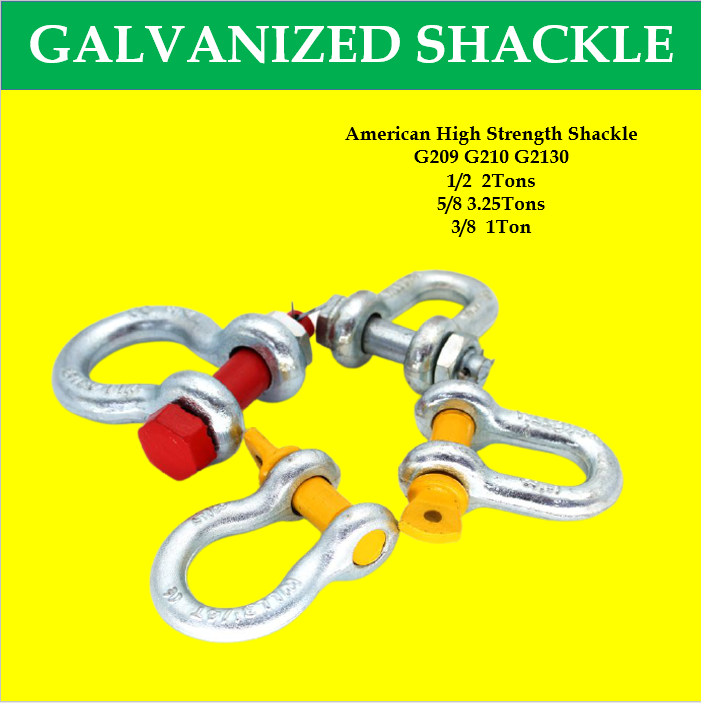 MAGO 2T 3.25T Shackle Galvanized Anchor Shackles Carbon Steel Shackle ...
