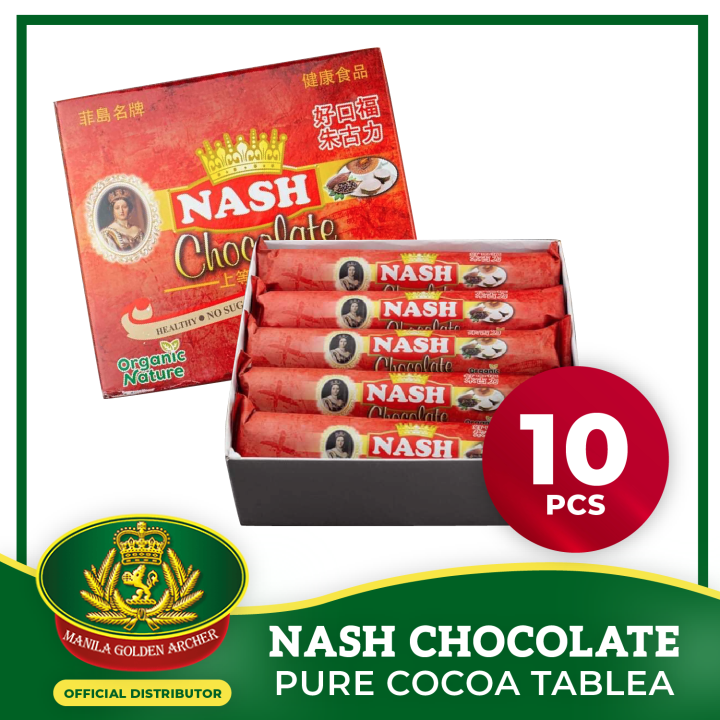 NASH Chocolate 100% Pure Cocoa Tablea (Box of 10) | Lazada PH