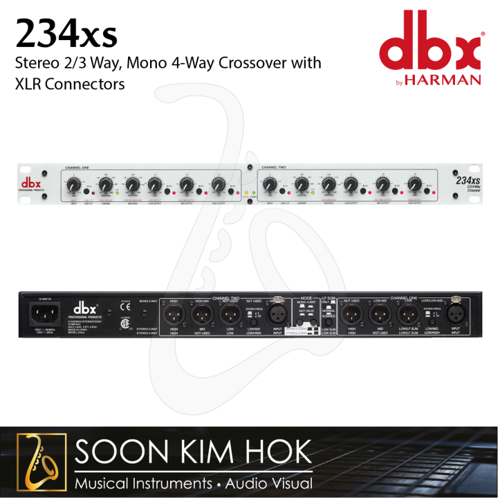 DBX 234xs Stereo 2/3 Way, Mono 4-Way Crossover with XLR Connectors | Lazada