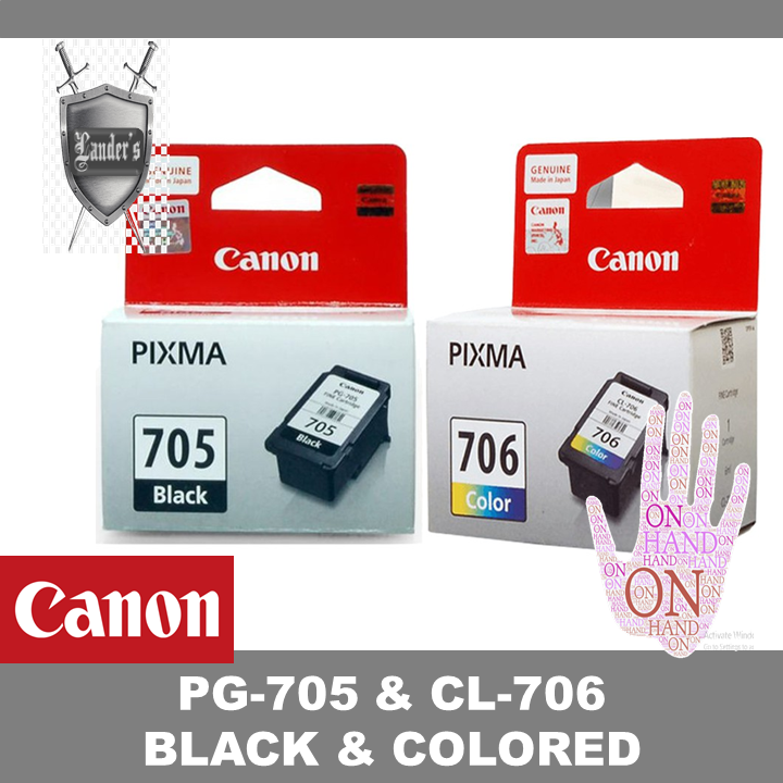 Canon PG-705 and CL-706 Black and Colored Original Ink Cartridge ...