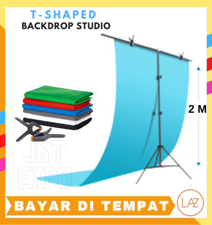COD - GARANSI [ BRACKET TIANG STAND KAIN BACKGROUND FOTO STUDIO 2 M ...