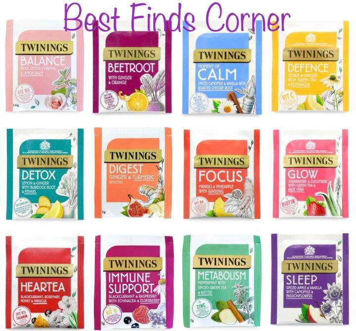 TWININGS SUPERBLENDS Tea AUTHENTIC ASSORTED FLAVORS (1 SACHET PER ORDER ...
