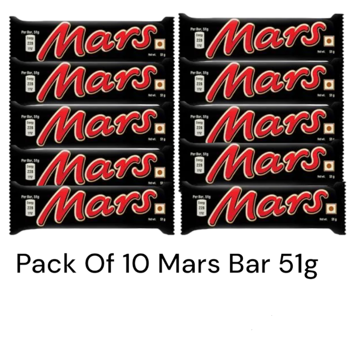 (Pack Of 10) Mars Chocolate Bar 51g [10pcs*51g] | Lazada PH
