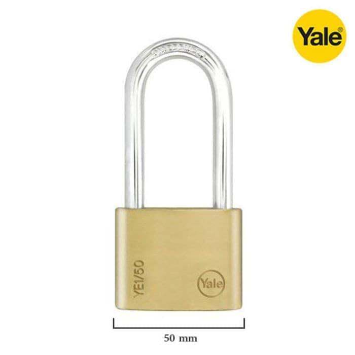 Yale Essential Series Indoor Brass Long Shackle Padlock 50mm YE1/50/166/1 | Lazada PH