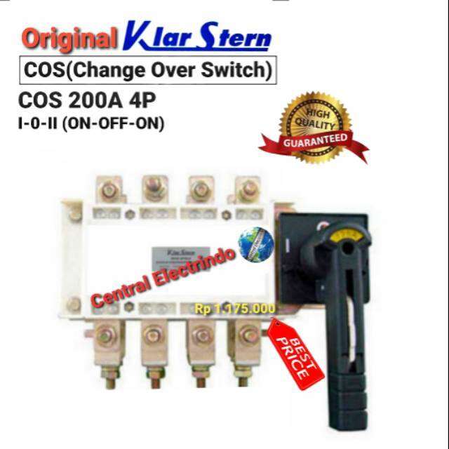 COS Change Over Switch 200A 4P (I-0-II) Ohm Saklar KlarStern. | Lazada ...