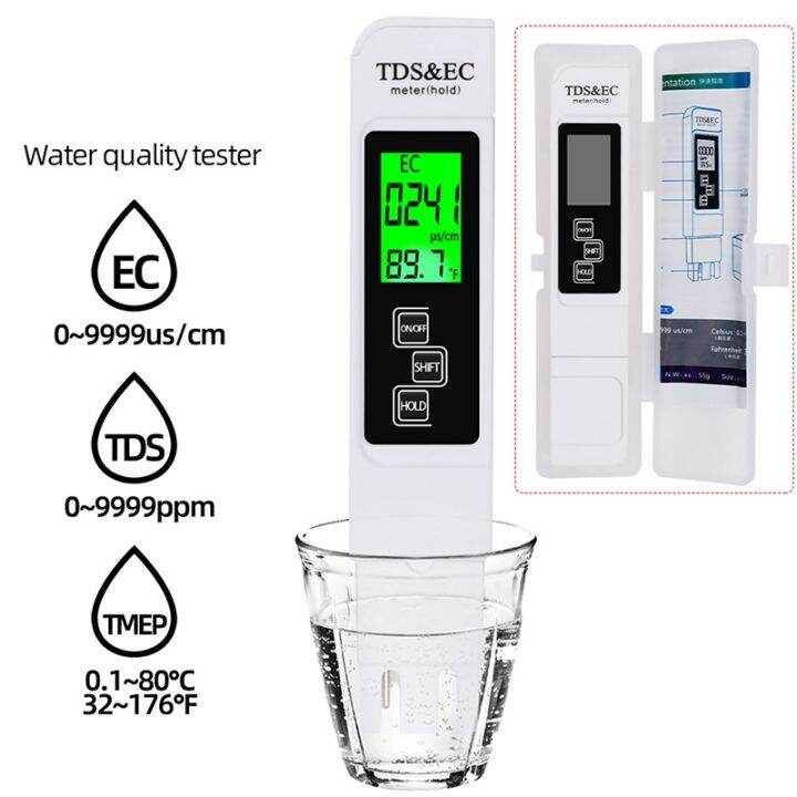 Dekay Digital Water Quality Tester, Portable 3 in 1 TDS/Temp/EC Meter ...