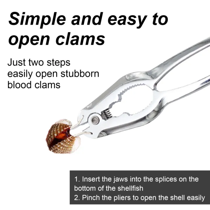 Stainless steel nut clamp pliers shell fish crab shell clamp seafood ...