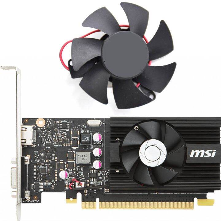 ☎ 46MM 2Pin PLD05010S12L GT1030 Video Card Fan For MSI GeForce GT 1030 ...