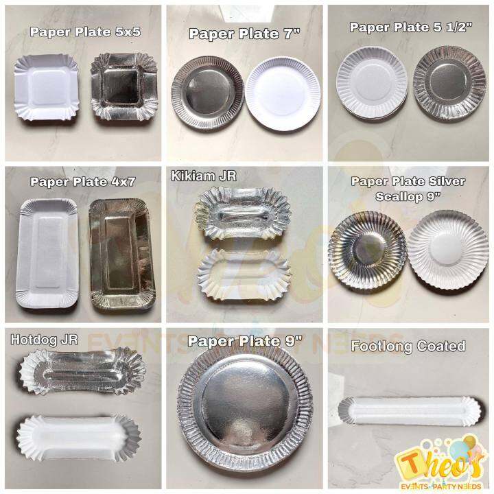 40pcs Disposable Paper Plate all sizes fishball kikiam footlong ...