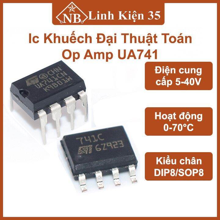 IC khuếch đại thuật toán Op Amp UA741 8 chân DIP8/SOP8 | Lazada.vn