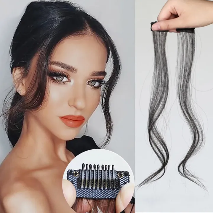 Hair Bangs Clip In Front Side Bangs Synthetic Fake Fringe Hair ...