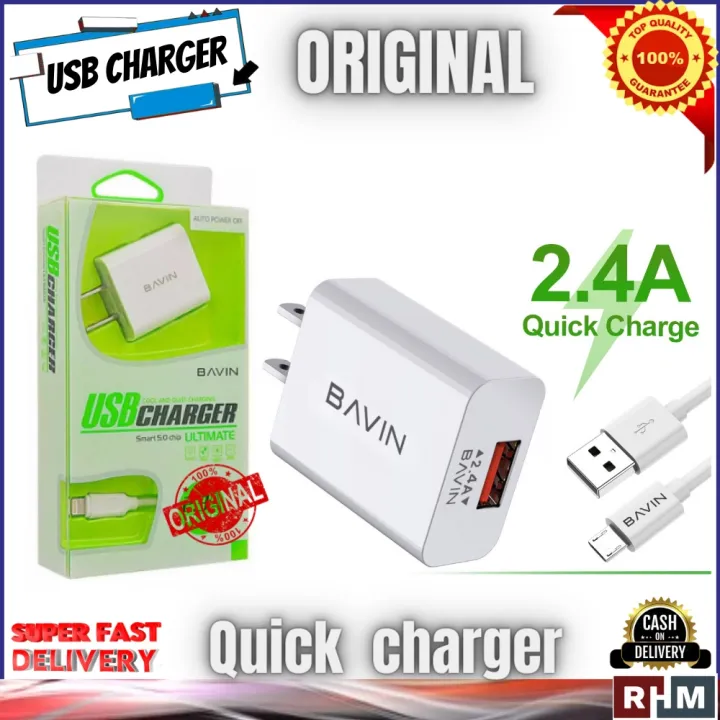 PC516) BAVIN 2.4A Universal Quick Charger w/ 5.0 Smart Chip Version w ...