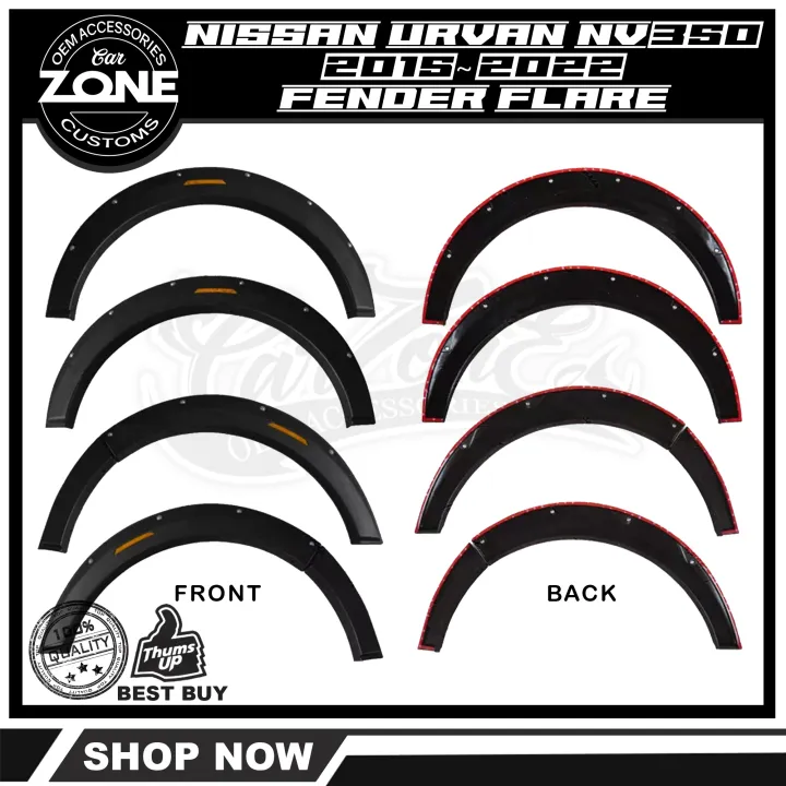 Nissan Urvan NV350 2015-2022 Fender Flare with Yellow Reflector (Black ...