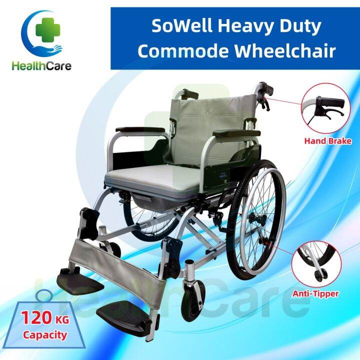 SoWell Heavy Duty Commode Wheelchair | Lazada