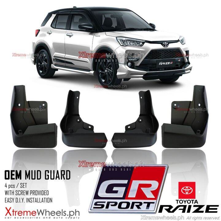 Toyota Raize G / GR / Turbo 2022-2024 with Screw Heavy Duty Mudguard ...