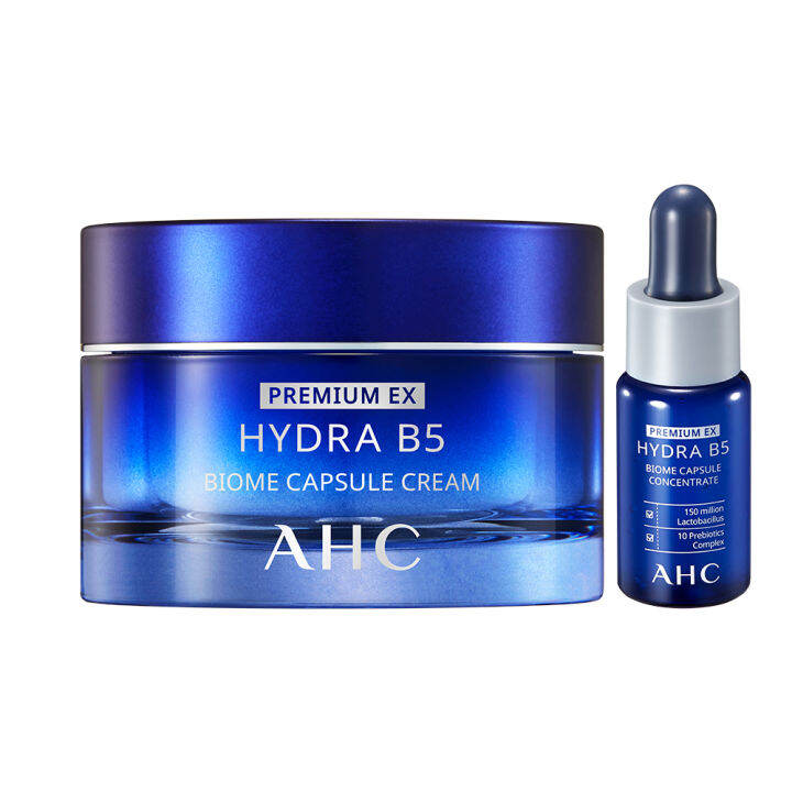 AHC Premium EX Hydra B5 Biome Capsule Cream 50ml + Concentrate 15ml cosmetic shop | Lazada Indonesia