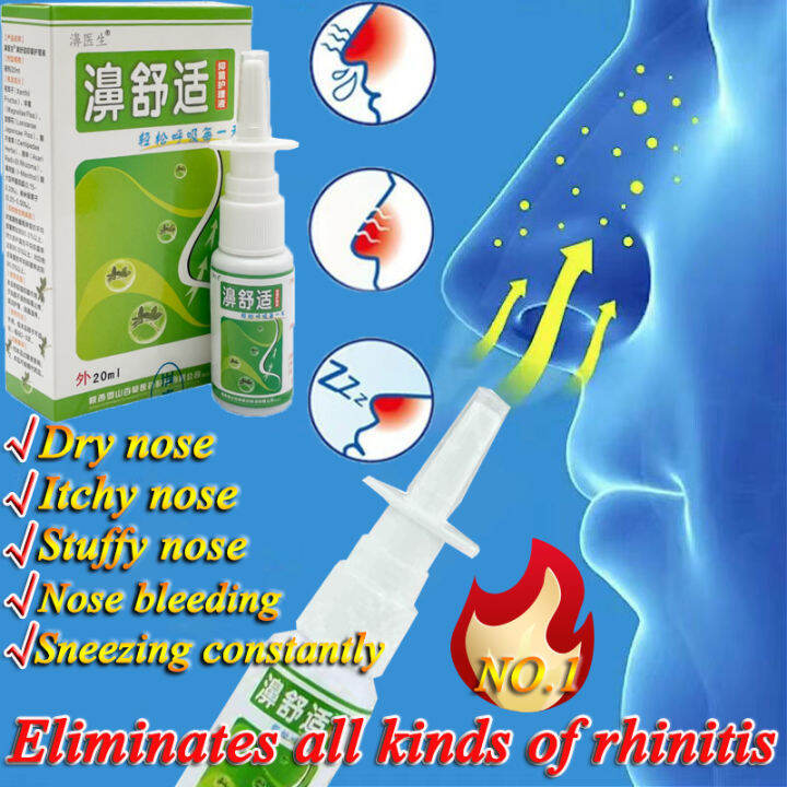 【Effect good】Rhinitis Spray Chronic Rhinitis Sinusitis Spray Nasal ...