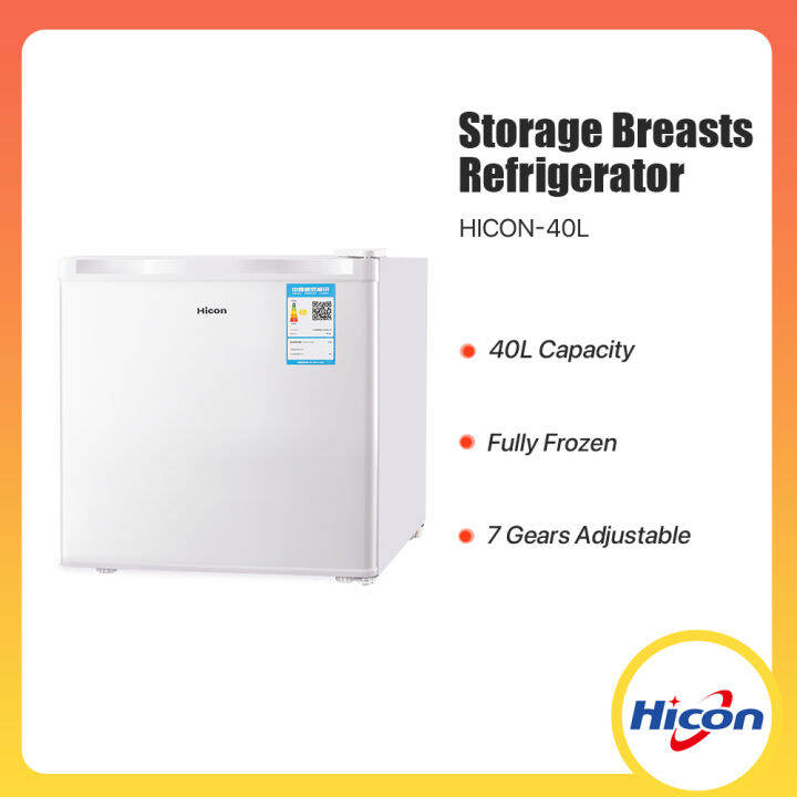 Hicon Household Mini Refrigerator Breast Milk Freezer Fully Frozen Single Door Refrigerator 40L ...