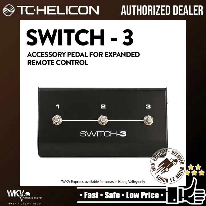 TC-Helicon Switch-3 Footswitch Accessory Pedal for Expanded Remote ...