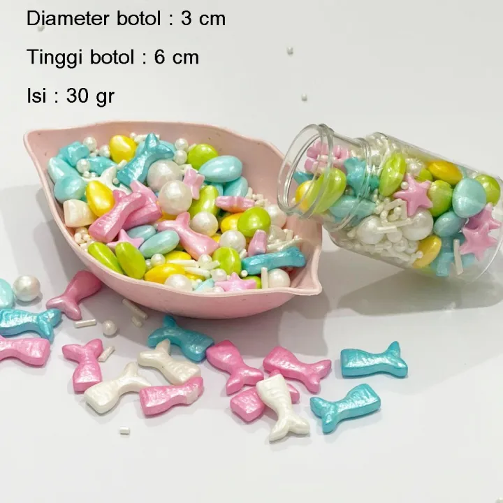 Mutiara Kue Ulang Tahun Topper Sprinkle Mutiara Mermaid Mix | Lazada ...