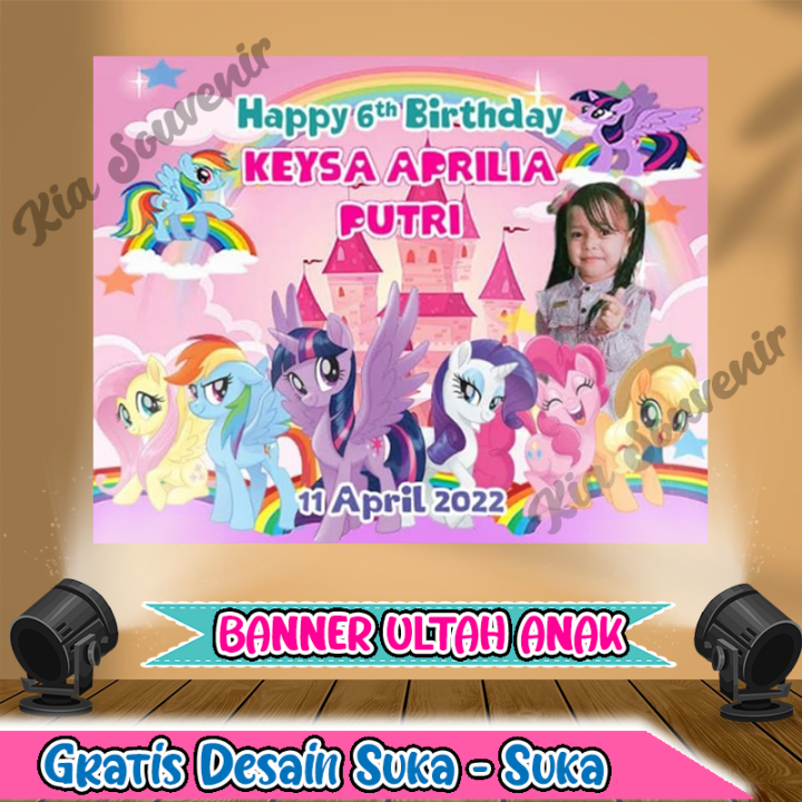 SPANDUK ULTAH / BACKDROP ULTAH ANAK / BANNER ULANG TAHUN ANAK / BANNER ...