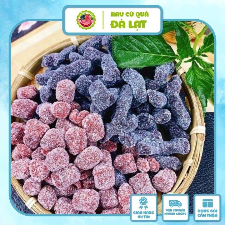 Kẹo Dâu Tây Mix Dâu Tằm Vị Chua, Ngọt, Cực Dẻo Mặn Mà Thơm Ngon ( 500 ...