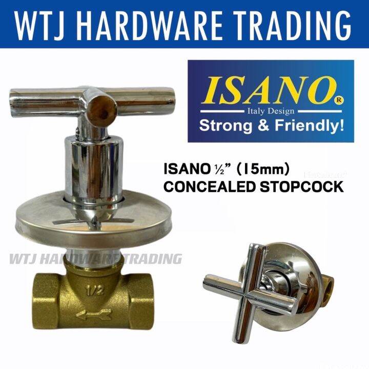 ISANO Concealed Stopcock 15MM (1/2") / FLANGE STOPCOCK / BRASS BATHROOM ...