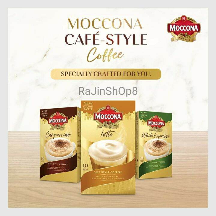 MOCCONA Cafe' Style Coffees Specialty Mixes - Latte / Espresso / Cappuccino , 10's x 16g | Lazada