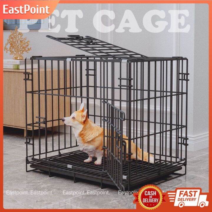 Foldable Pet Cages Dog Cat Cages Poop Tray for Dog Cat Rabbit stock COD ...