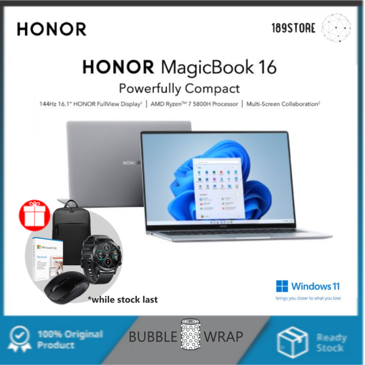 HONOR MagicBook 16 144Hz 16.1"HONOR FullView Display| AMD Ryzen™ 7 ...
