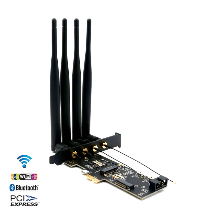 PC Wifi Adapter NGFF M.2 Key B and Key A to PCIe X1 Network Card with ...