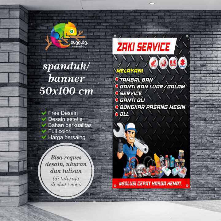 50x100 Spanduk Banner Bengkel Murah | Lazada Indonesia