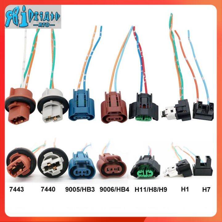 RTO Original car led socket T20 7440 w21w 7443 w21/5w H11 H8 H9 9006 ...