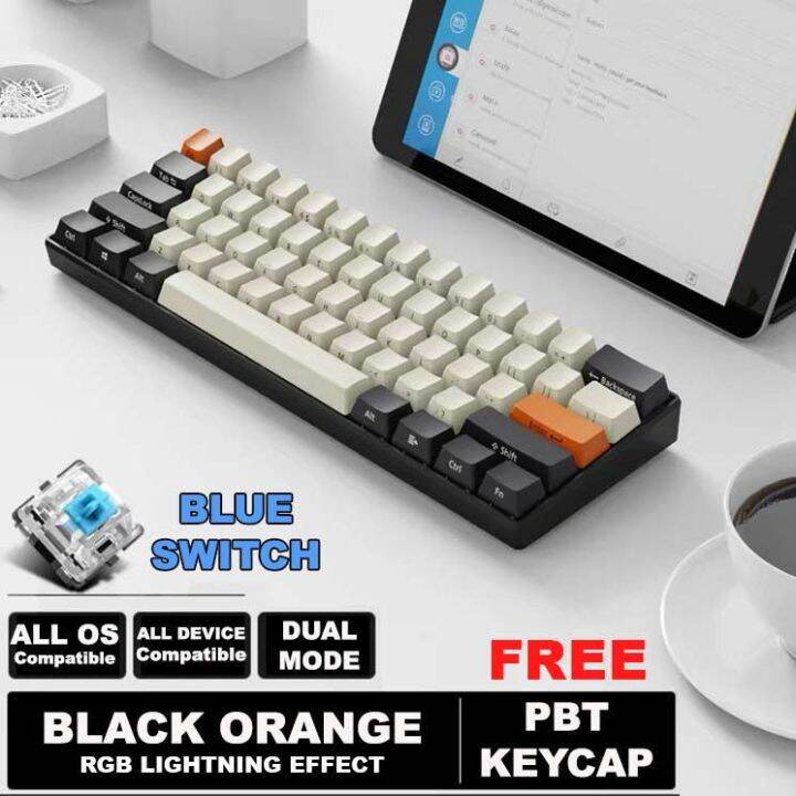 NAGATECH RK61 Inspired Wireless 60% 61 Key RGB Mechanical Gaming ...