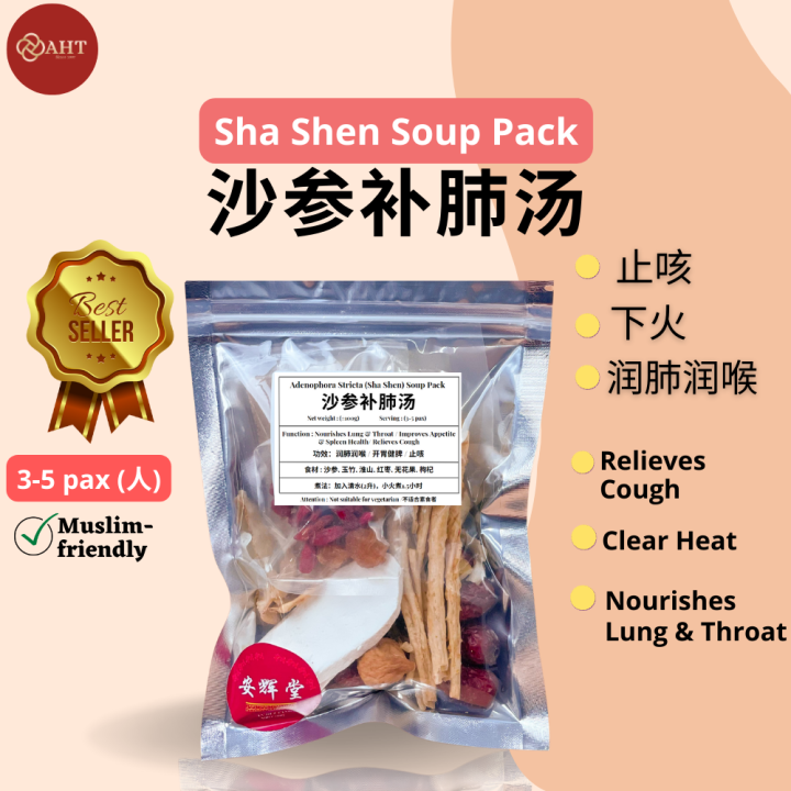 AnHuiTang Sha Shen (Radix Glehniae) Nourishing Lung Chinese Herbal Soup Pack | 安辉堂 沙参补肺汤 药材汤包 ...