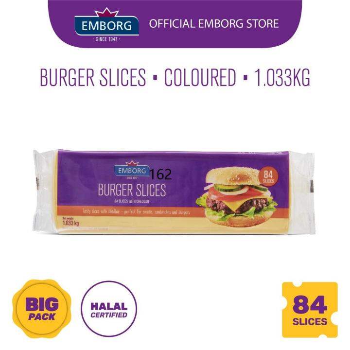 Aroma Emborg Burger Slice Cheese - ColouredWhite (1.033kg)♂ | Lazada