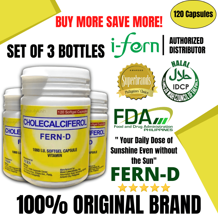 Fern D Vitamin D 3 Bottles (120 Softgel Capsules) Taking Fern-D Vitamin ...