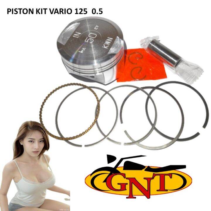 PISTON KIT VARIO 125 0.25 / PISTON KIT VARIO 0.50 / PISTON KIT VARIO 0. ...
