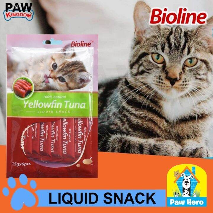 【COD】 Bioline Yellowfin Tuna Cat Treats Wet Food Snack Stick 15g Strip ...