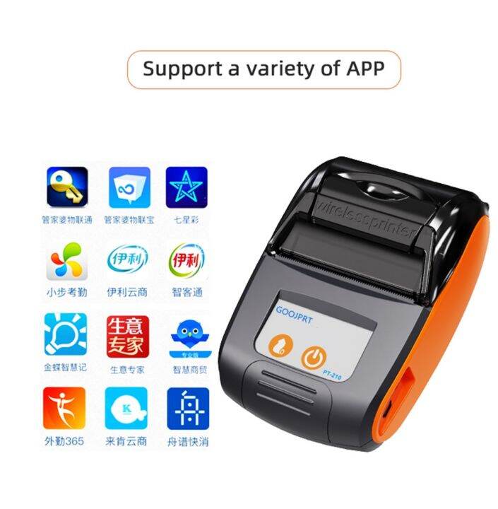 Portable Thermal Printers receipt bill 58mm Mini Bluetooth Printer Wireless Windows Android IOS ...