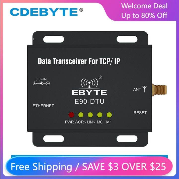 Ethernet LoRa Long Range 1W IoT uhf Wireless Transceiver rf Module 433 ...