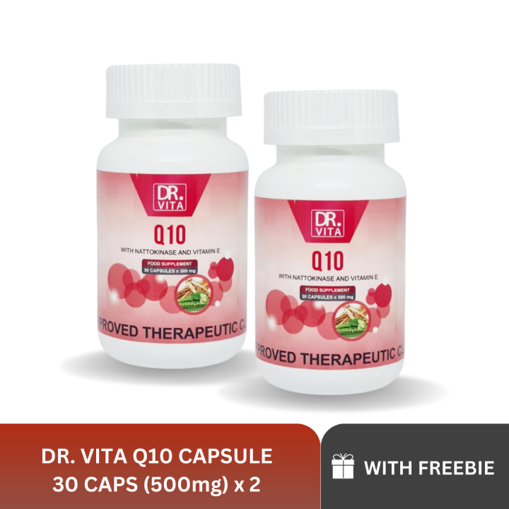 SET OF 2 Dr Vita Q10 With Nattokinase 30 capsule authentic original dr vita q10 good for the ...