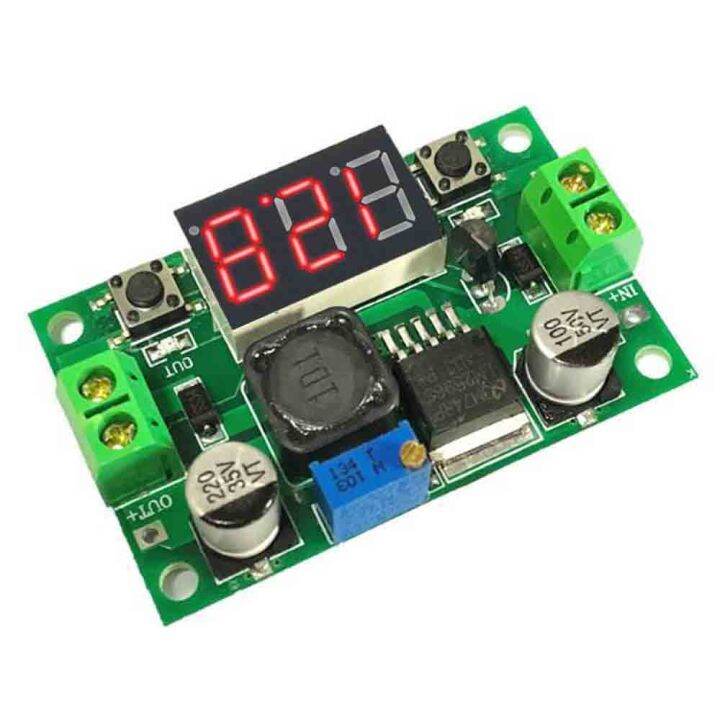 DC-DC HVS LM2596 LED Ccc/cv เอาต์พุต4V-35V เอาต์พุต1.23V-30V Dc-Dc โมดูลควบคุมจ่ายไฟแบบ Step ...