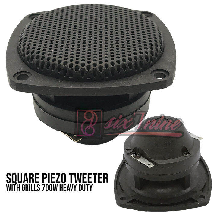 Square Piezo Tweeter With Grills 700W Heavy Duty | Lazada PH
