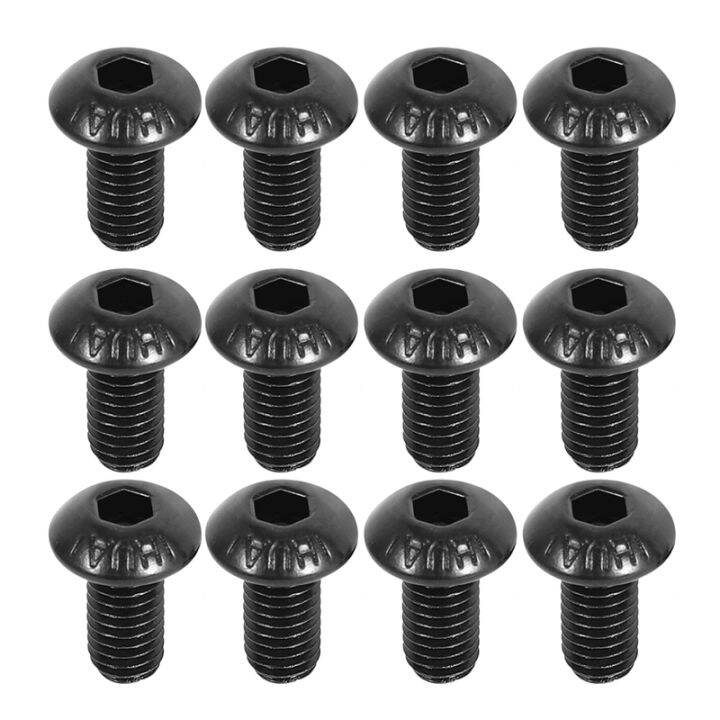 Button M5 x 10mm Hex Head Screw Cap Black 50 | Lazada.co.th