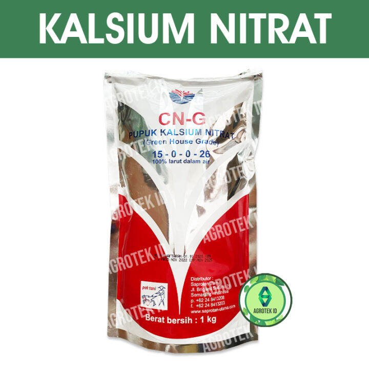 Pupuk Kalsium Nitrat CNG Calnit Kemasan 1 Kilogram Pak Tani | Lazada ...
