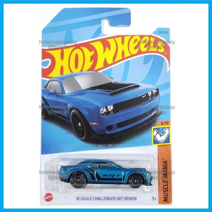 Hot Wheels 18 Dodge Challenger Srt Demon Hw 2023 Muscle Mania 6 10 Blue